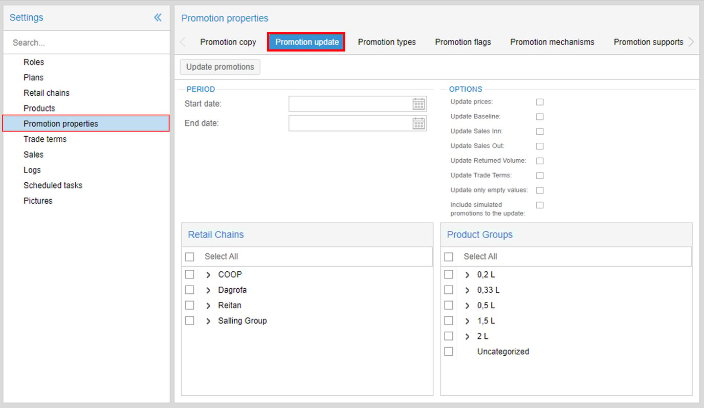 How to update promotions with the Latest Prices