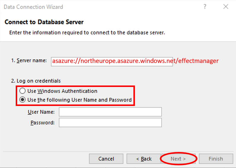 How to connect to an Azure cube in Excel