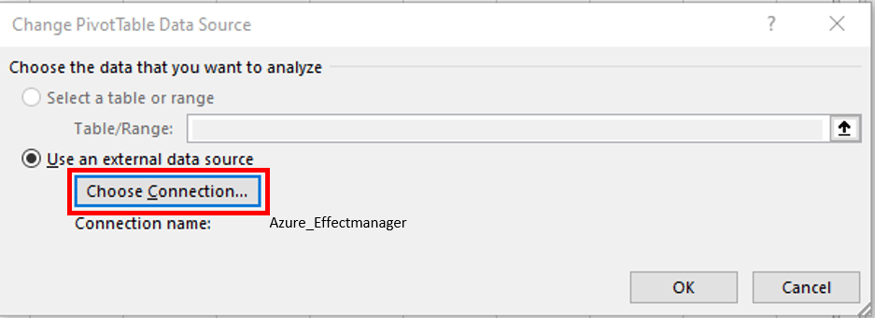How to change your data source in Excel