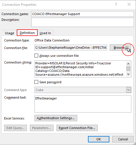 How to change your data source in Excel