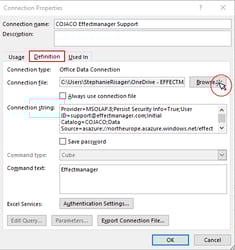 How to change your data source in Excel