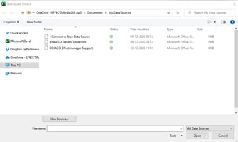 How to change your data source in Excel